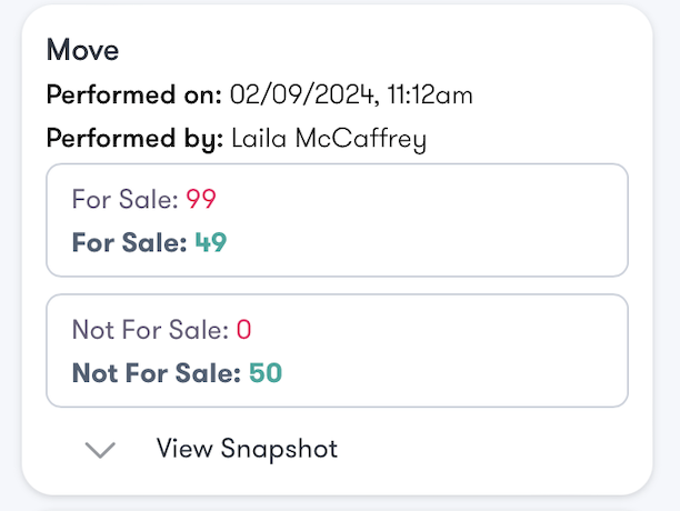 Inventory Activity Sidebar | Flowhub Release Notes